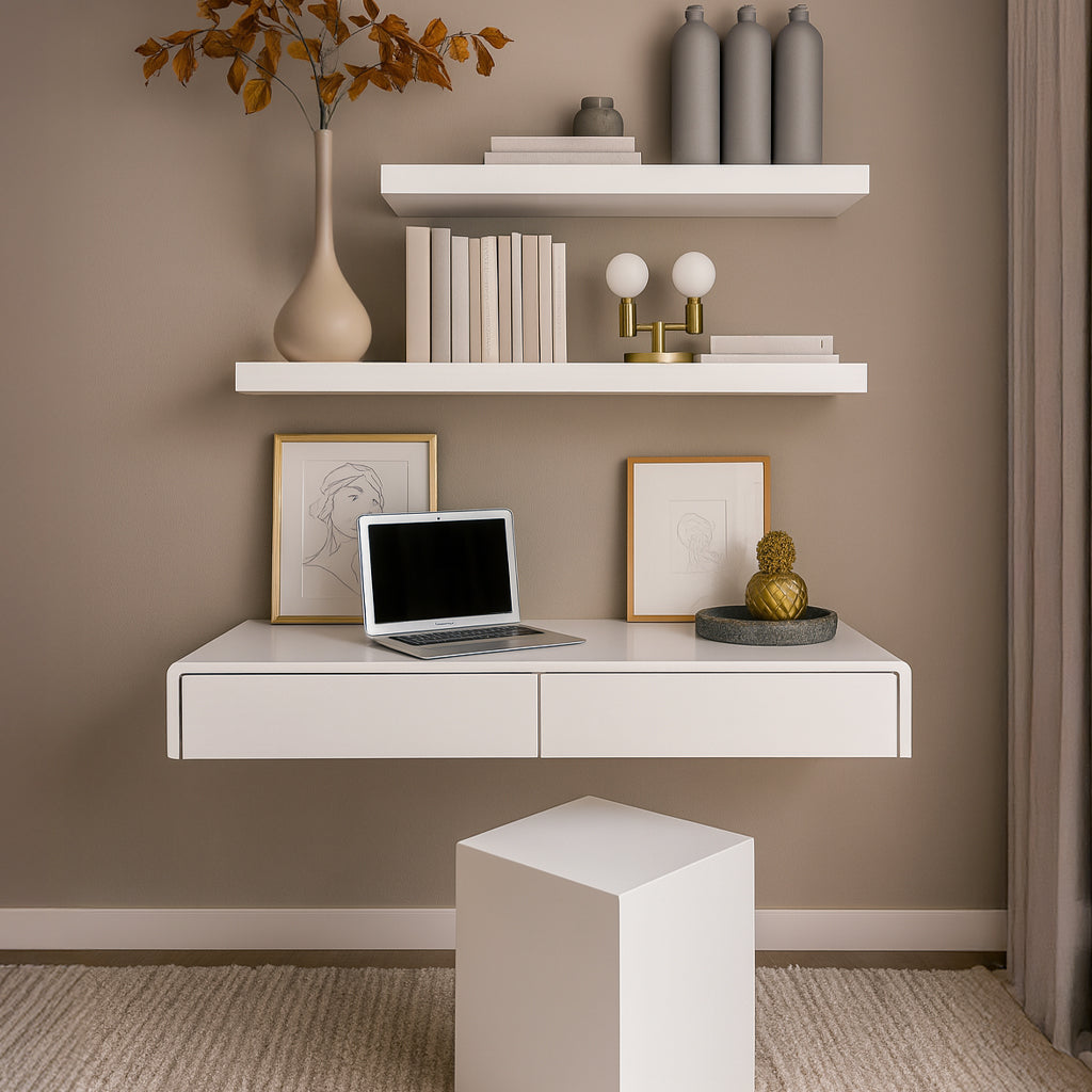 Floating desk / dressing table with drawers | Christmas Sale – ODEZEN